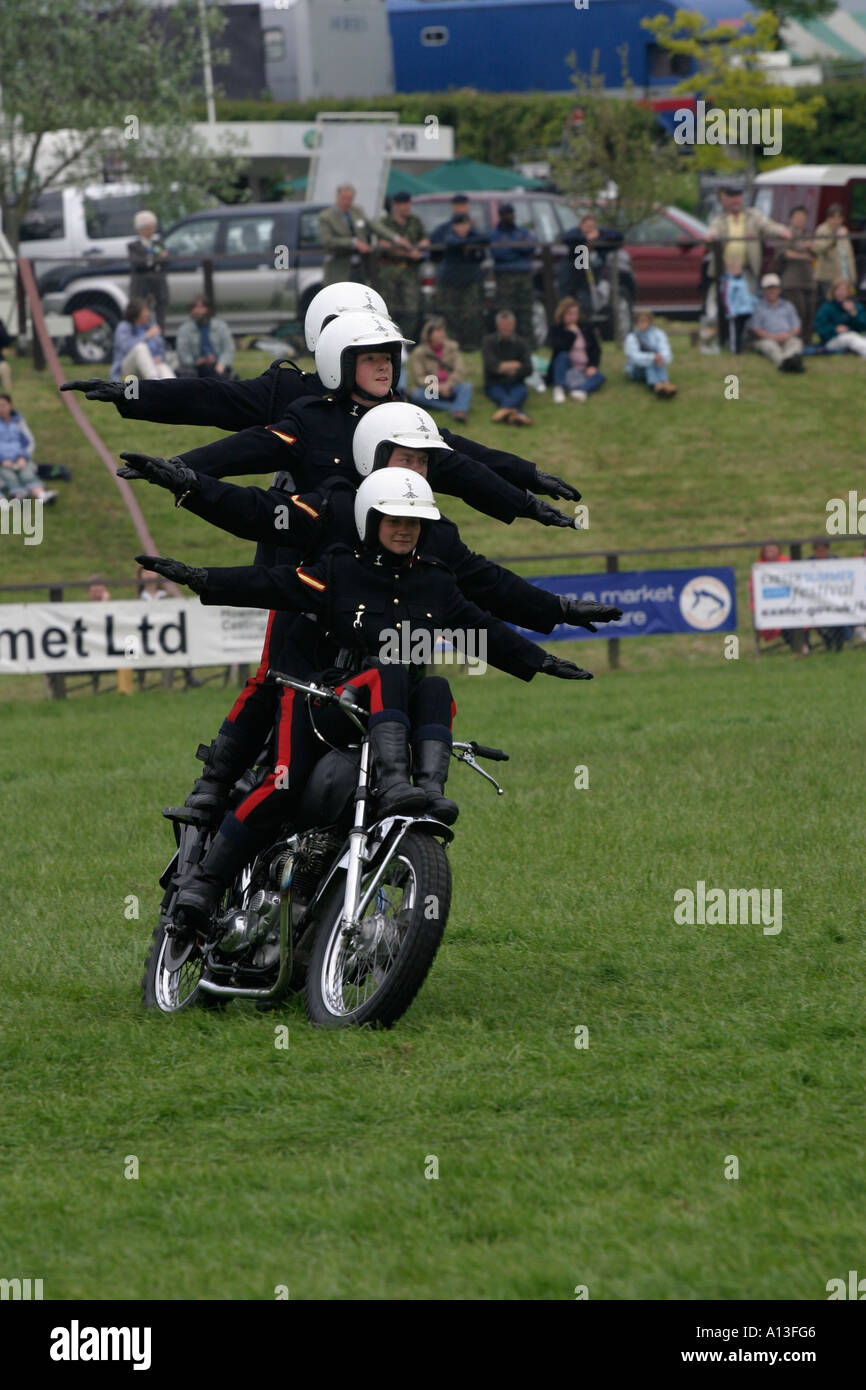 White Helmets Royal Signals Regiment Motorcycle Display Team at Devon ...