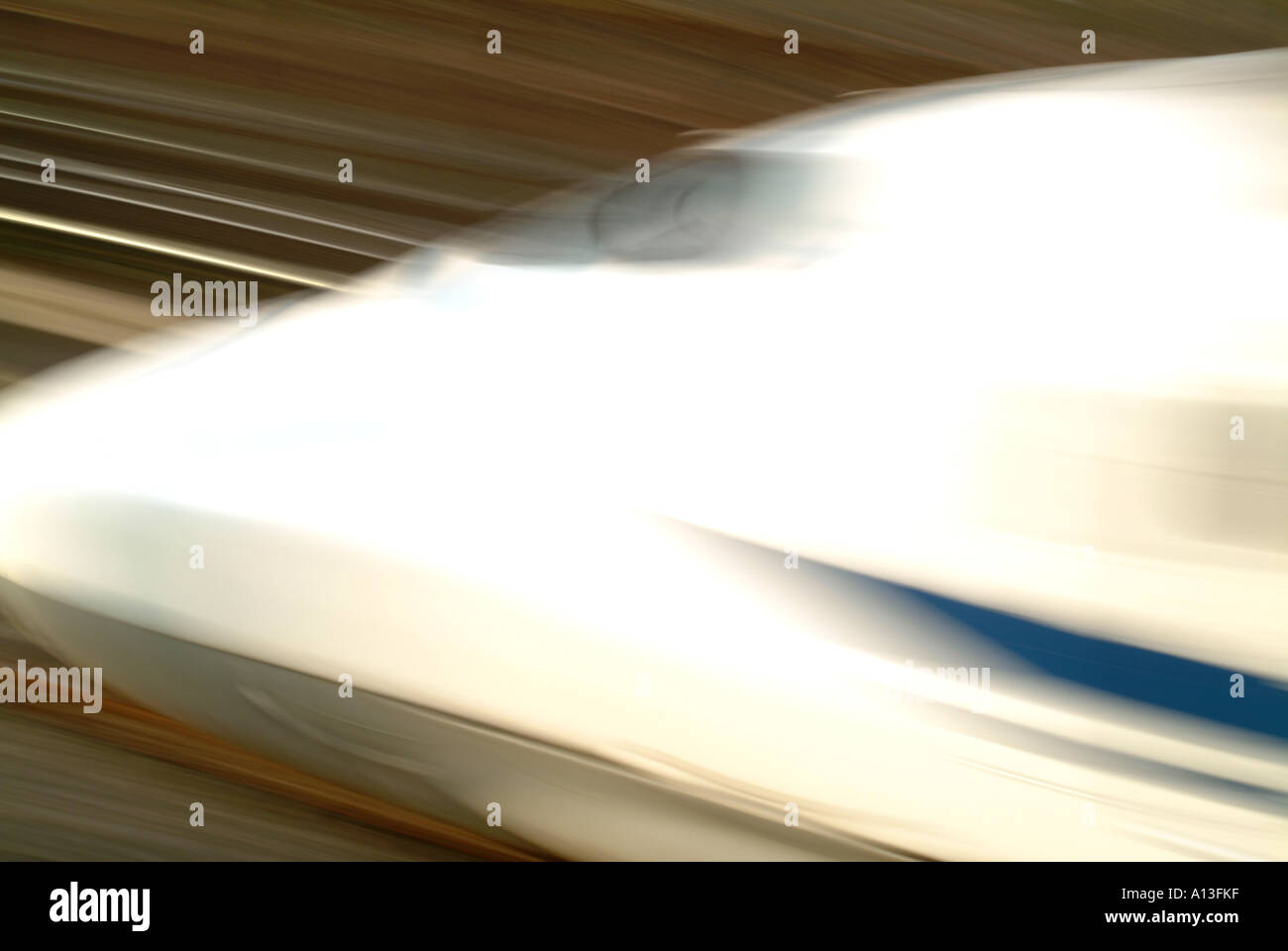 Shinkansen at speed image Kyoto Japan Stock Photo - Alamy