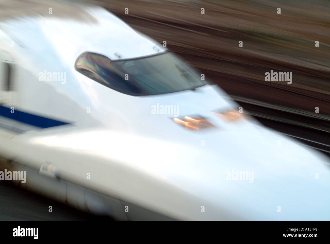 Shinkansen at speed image Kyoto Japan Stock Photo - Alamy