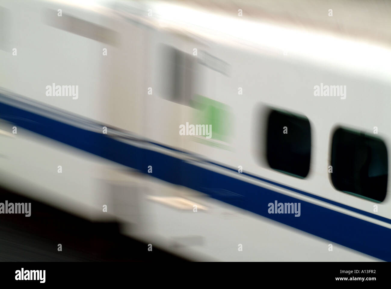 Shinkansen at speed image Kyoto Japan Stock Photo - Alamy
