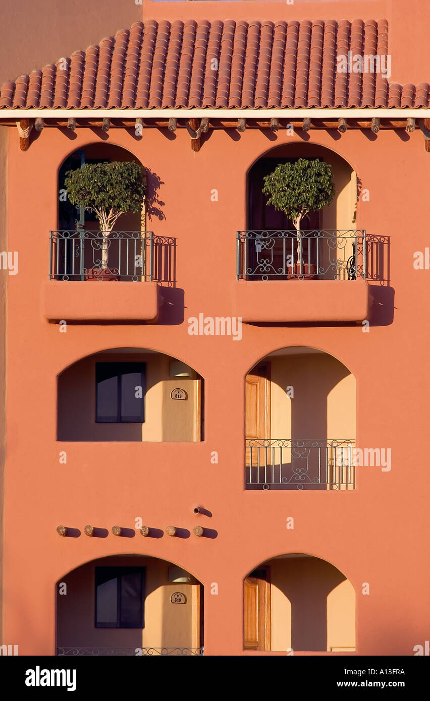 Architectural details of a condominium building in Cabo San Lucas ...