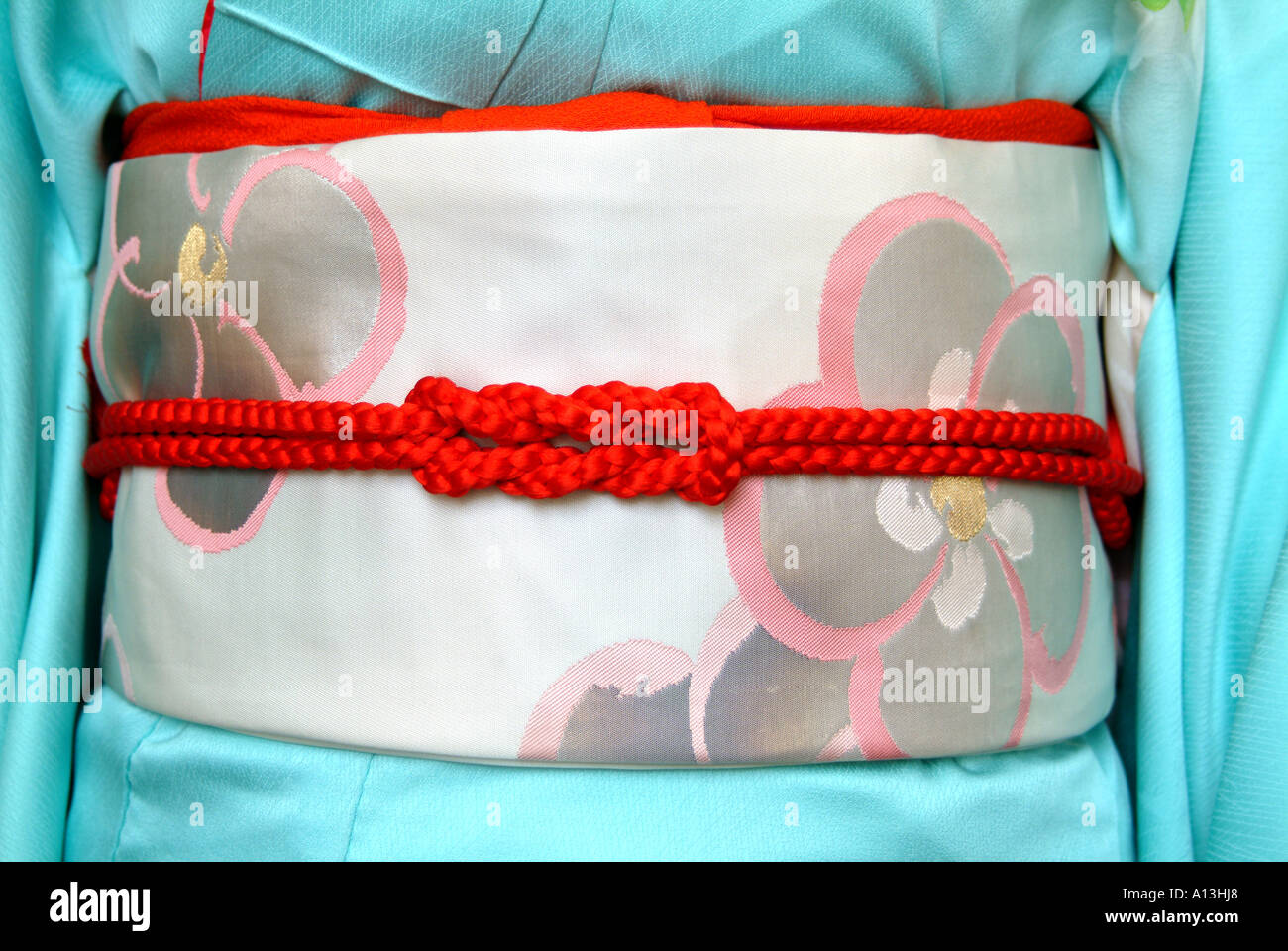 Kimono and obi being worn Kyoto Japan Stock Photo - Alamy