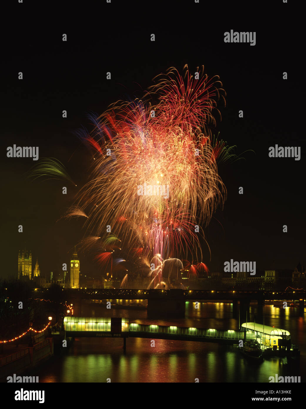 Fireworks, River Thames, London, England Stock Photo - Alamy