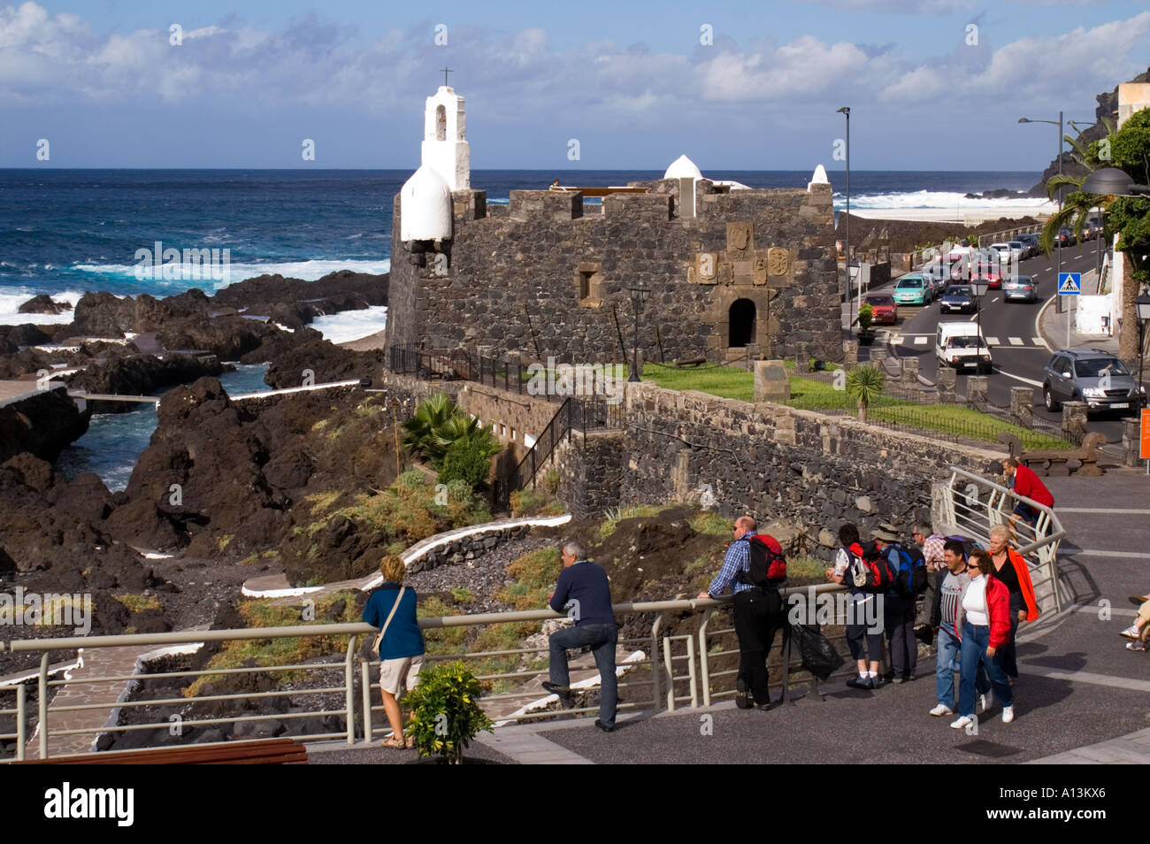 Garachico northern port town old capital of Tenerife Canaries castle of ...