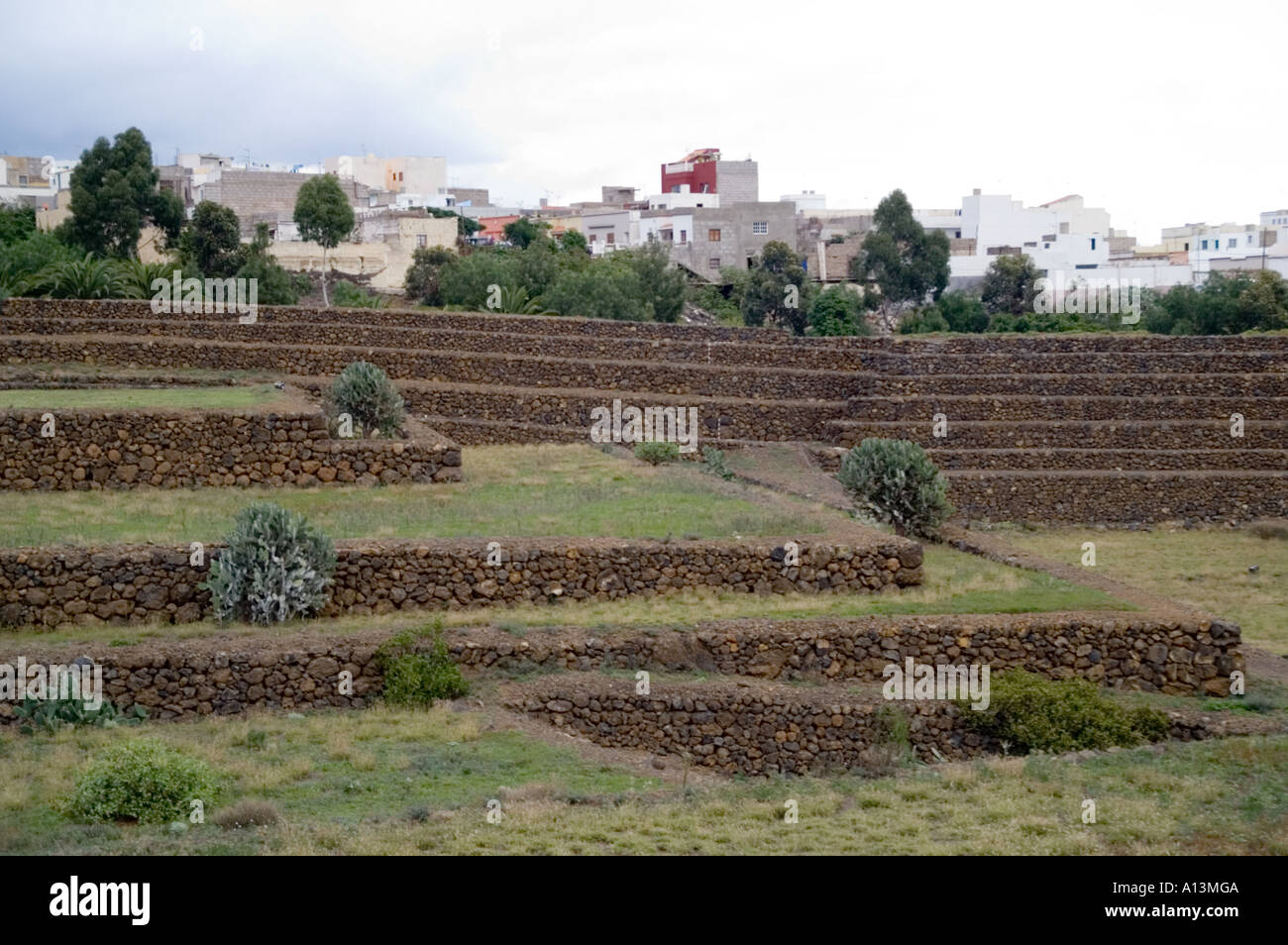 Aboriginal Guanche culture prehistoric pyramids at Guimar Tenerife ...