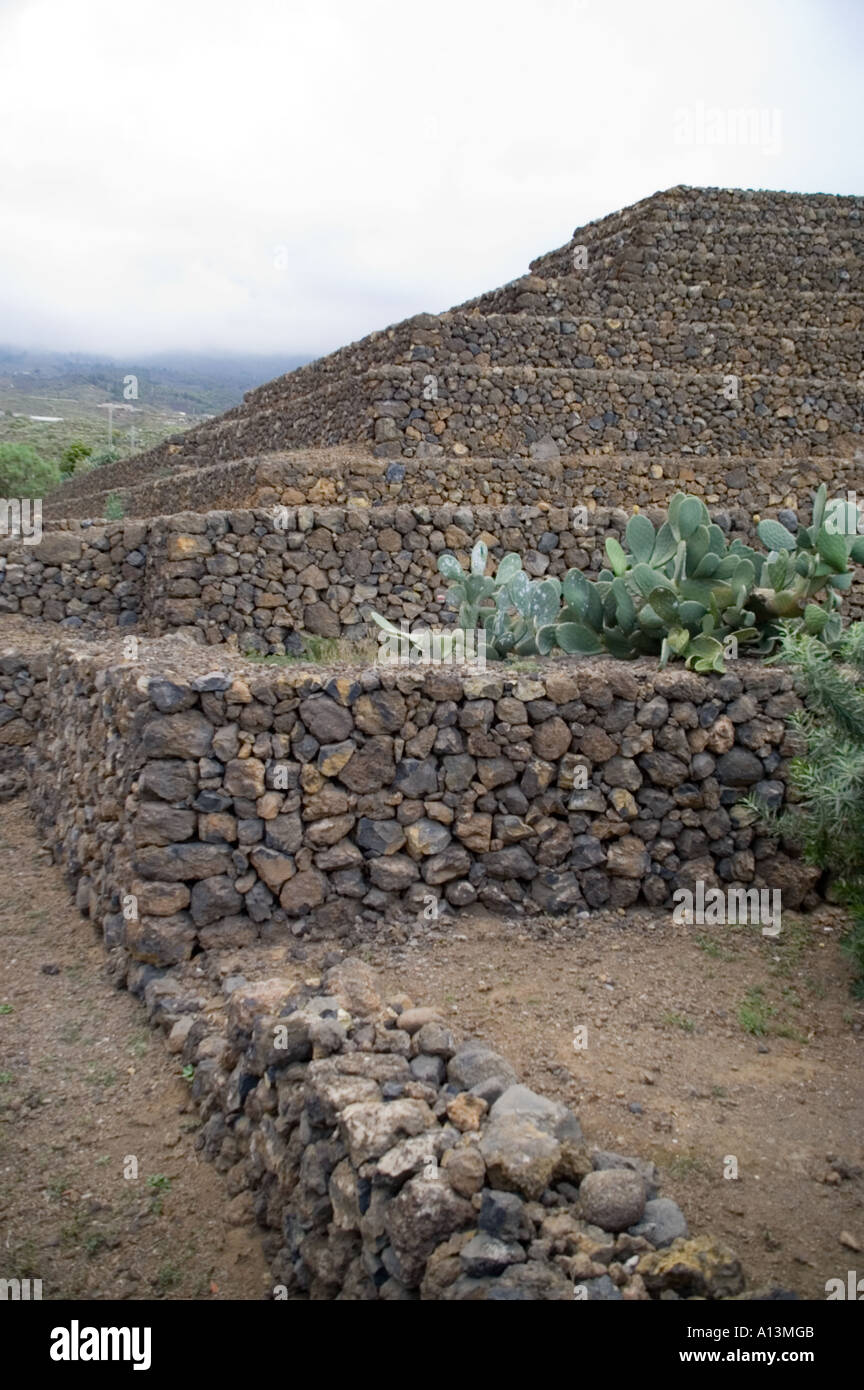 Aboriginal Guanche culture prehistoric pyramids at Guimar Tenerife ...