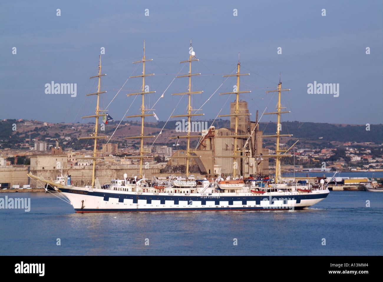 Royal Clipper steel hulled five masted fully rigged barquentine luxury ...