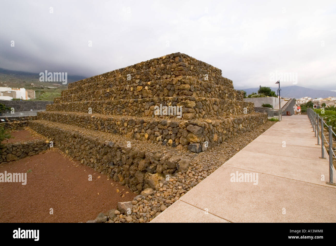 Aboriginal Guanche culture prehistoric pyramids at Guimar Tenerife ...