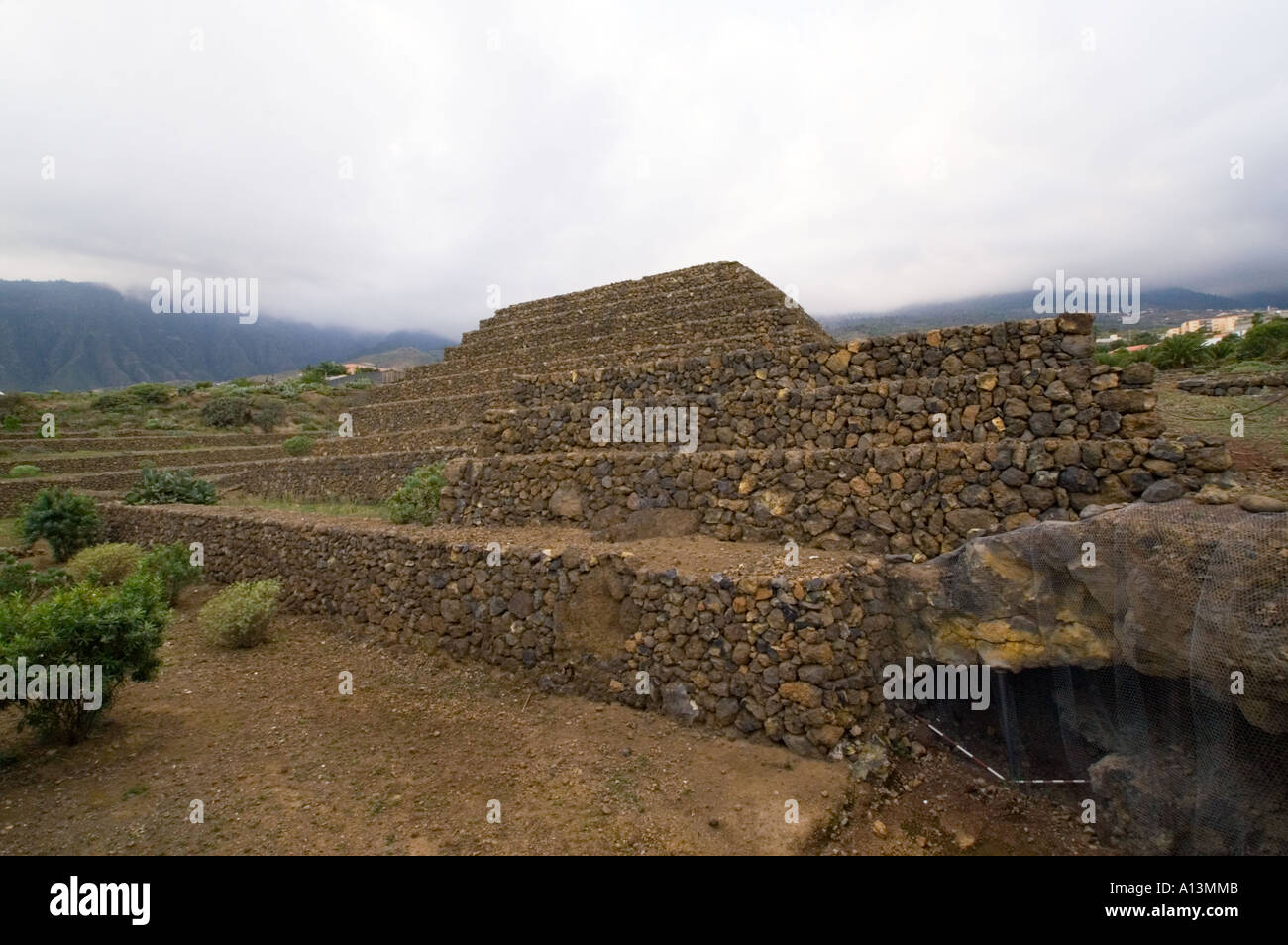 Aboriginal Guanche culture prehistoric pyramids at Guimar Tenerife ...