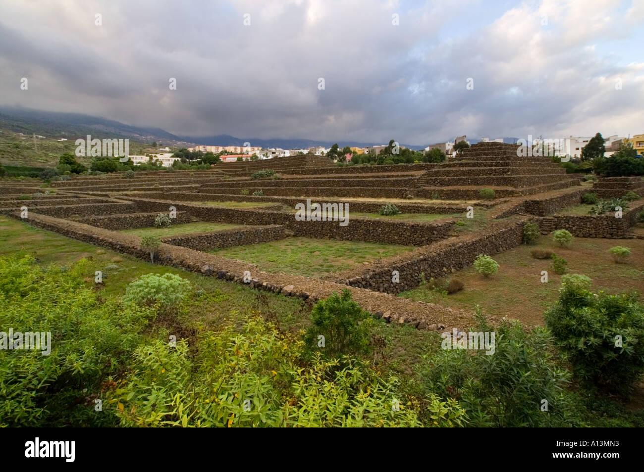 Aboriginal Guanche culture prehistoric pyramids at Guimar Tenerife ...