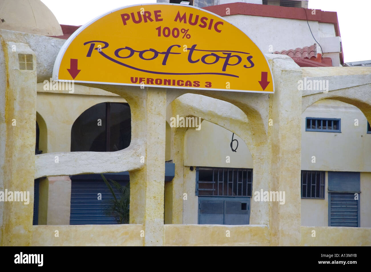 Clubbing sign in Playa las Americas Tenerife Stock Photo - Alamy
