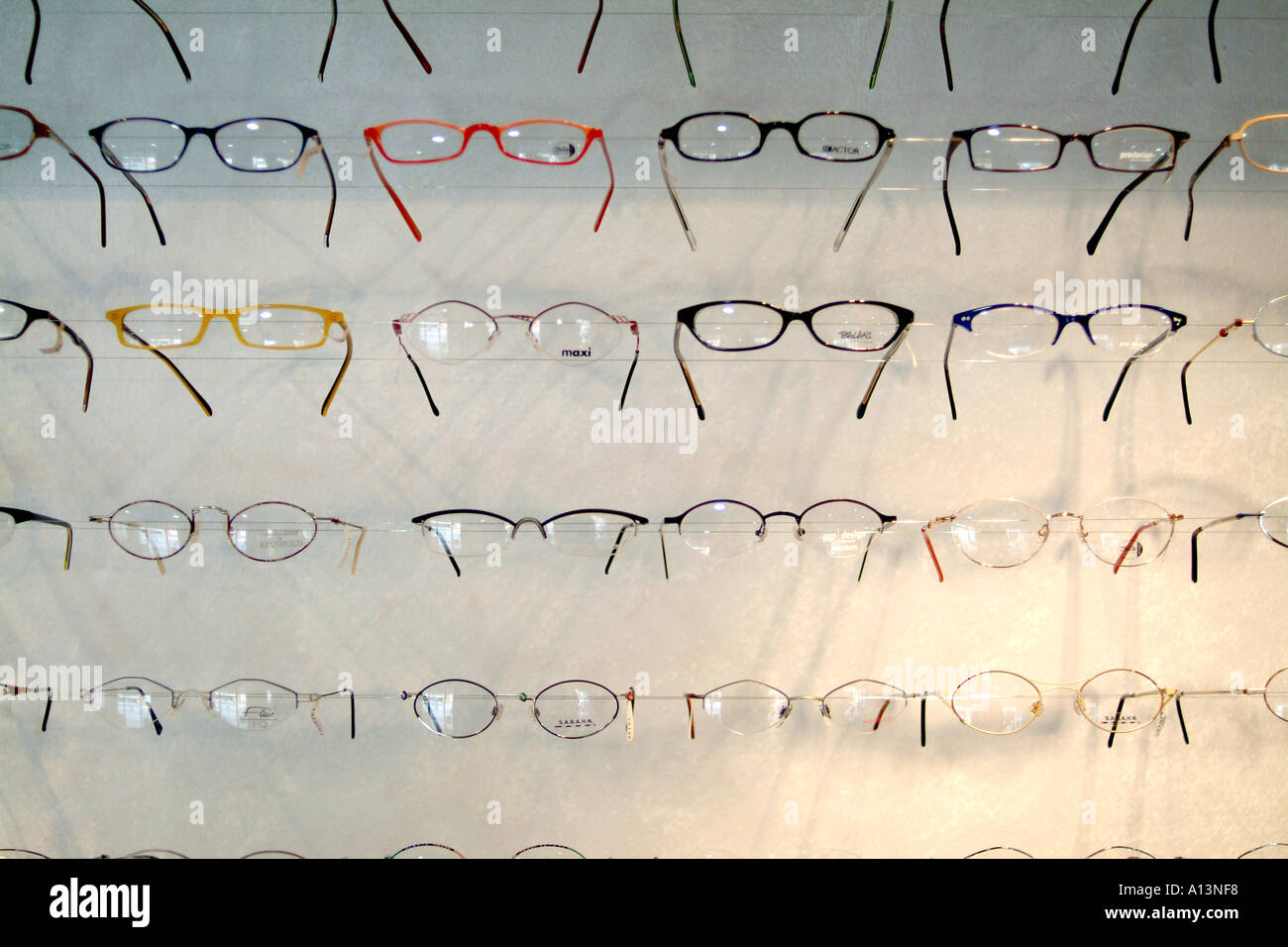 rows of glasses Stock Photo - Alamy