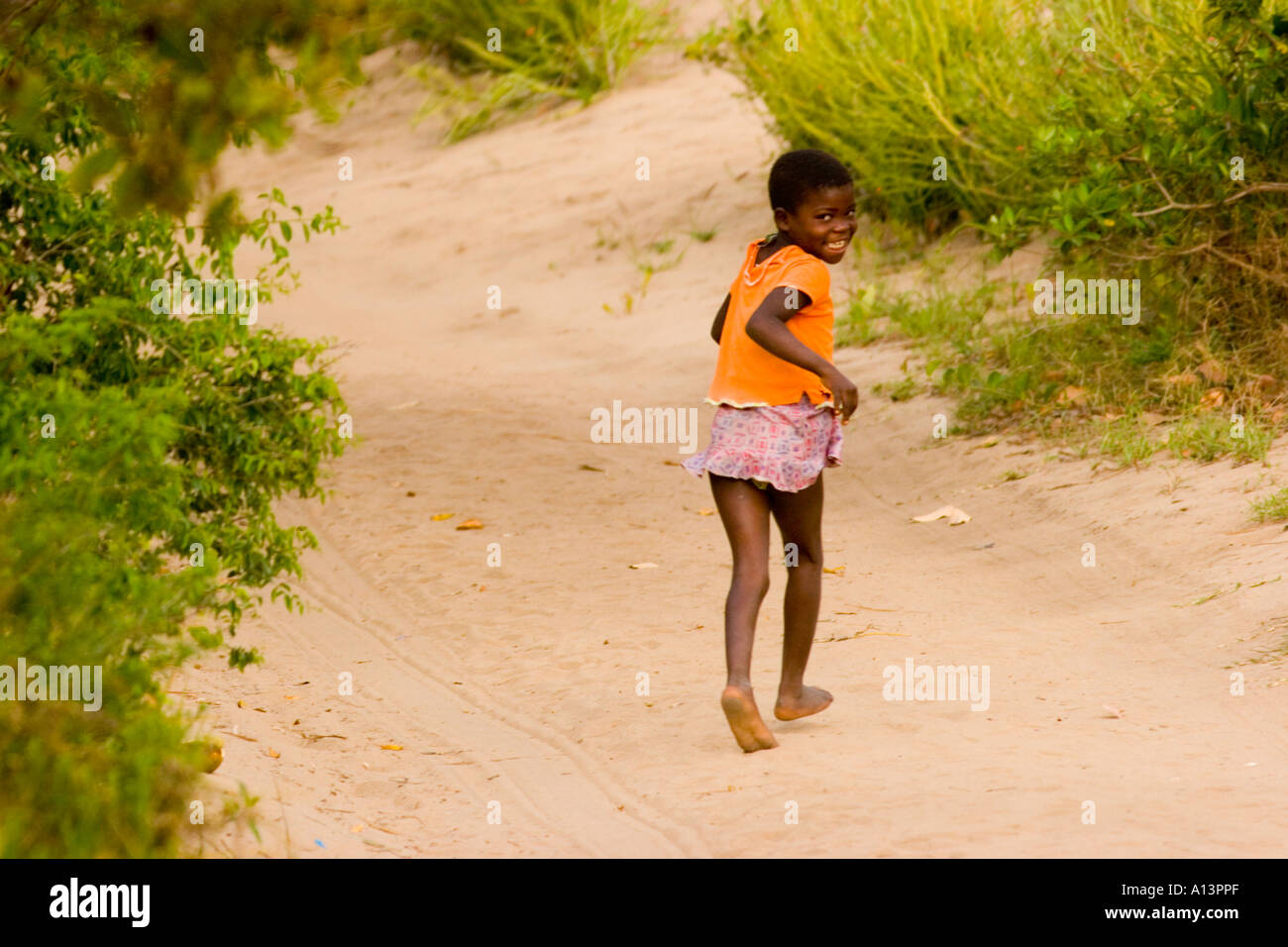 Poor girl barefoot hi-res stock photography and images - Alamy