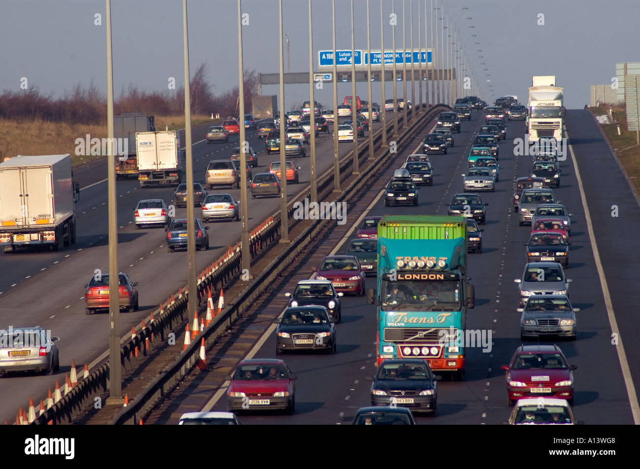 M1 motorway Great Britain Stock Photo - Alamy