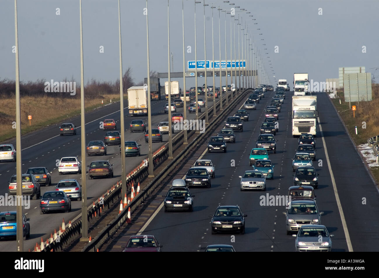 M1 motorway, Bedfordshire, UK Stock Photo - Alamy