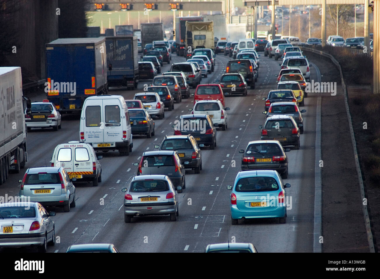 M1 motorway Great Britain Stock Photo - Alamy