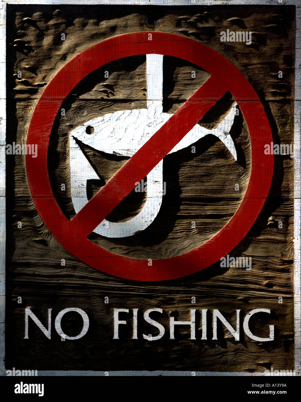 No fishing sign Stock Photo - Alamy