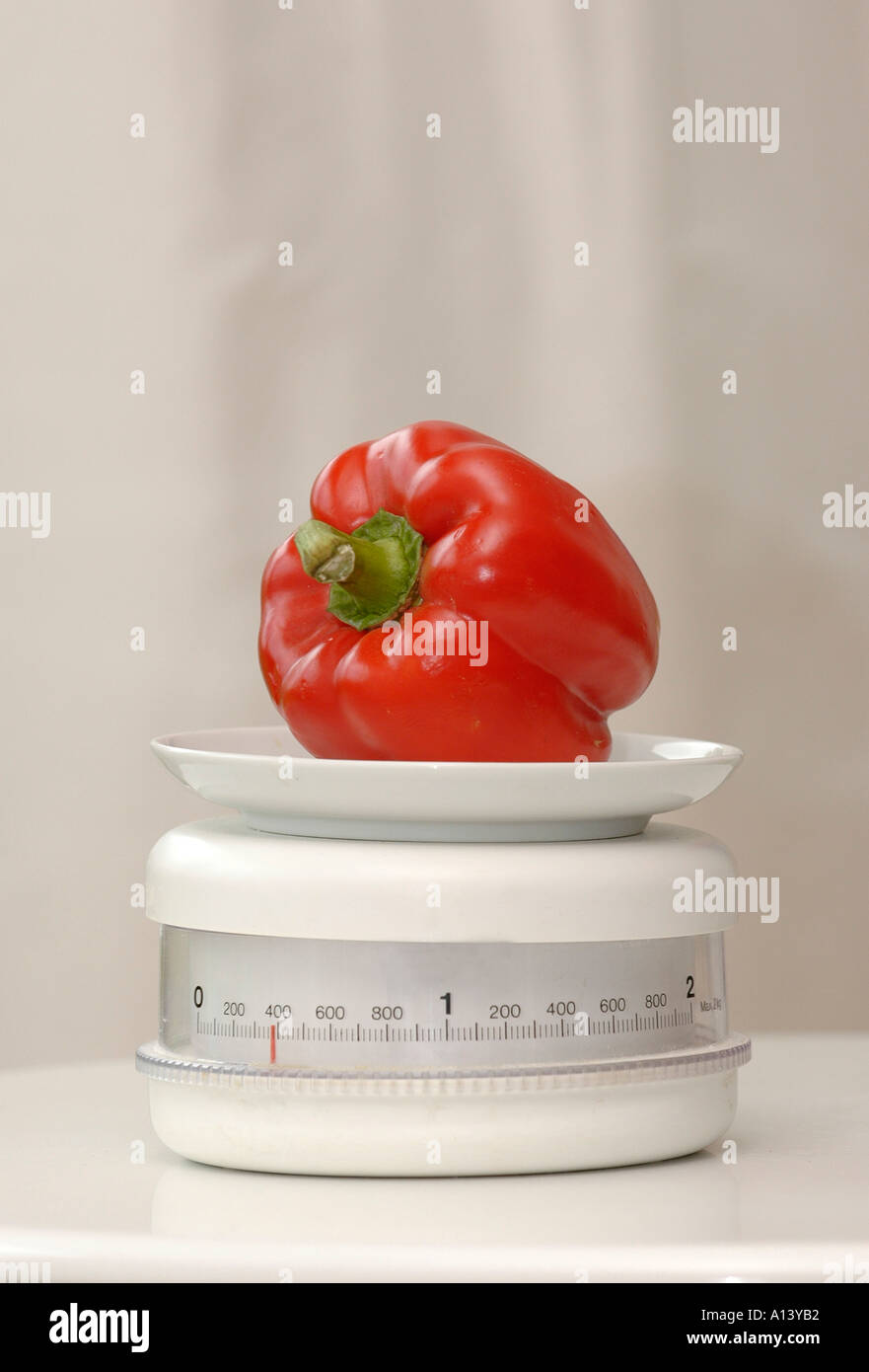 paprika on scale Stock Photo - Alamy