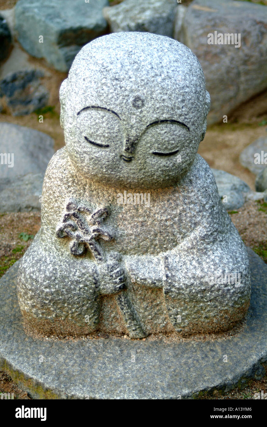 Thinking stone Buddha at a school Kyoto Japan Stock Photo - Alamy