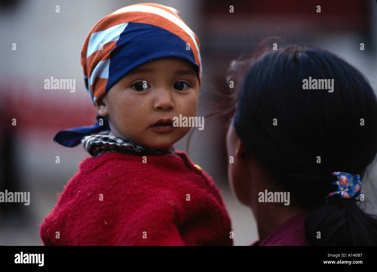 Baby in Leh India Stock Photo - Alamy