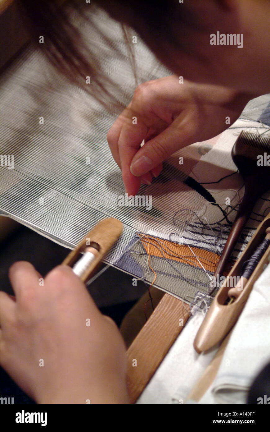 Japanese silk weaver hi-res stock photography and images - Alamy