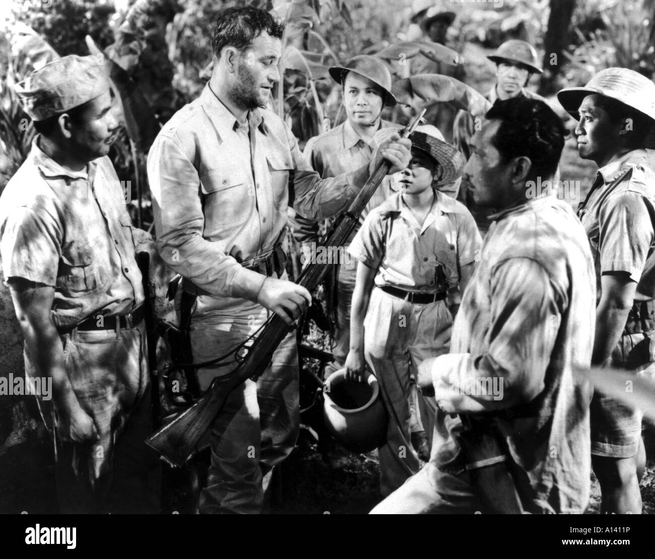 Back To Bataan Year 1945 Director Edward Dmytryk John Wayne Stock Photo ...