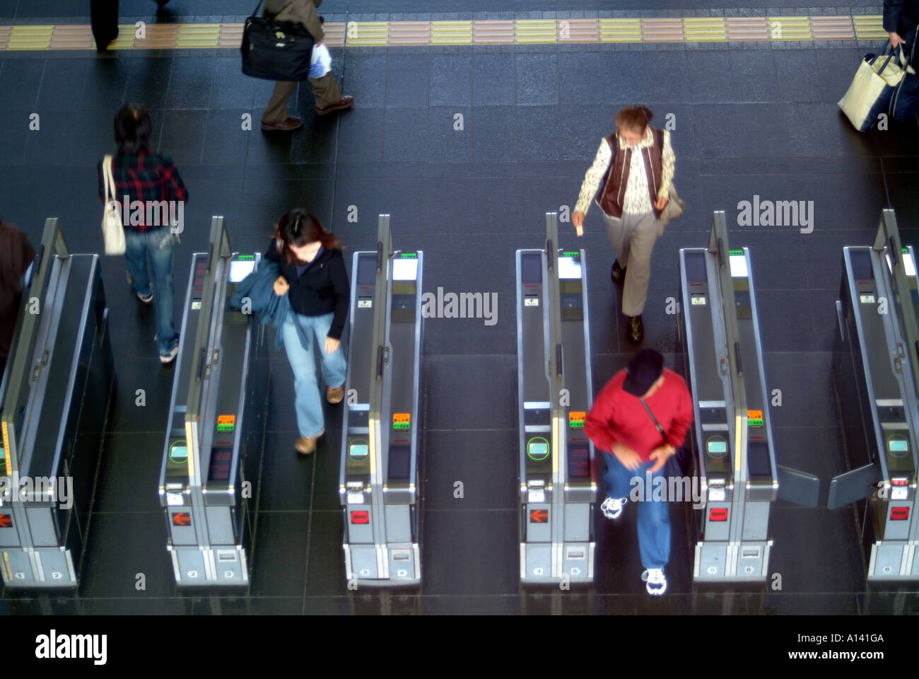 Ticket barriers at Kyoto railway station Kyoto Japan Stock Photo - Alamy