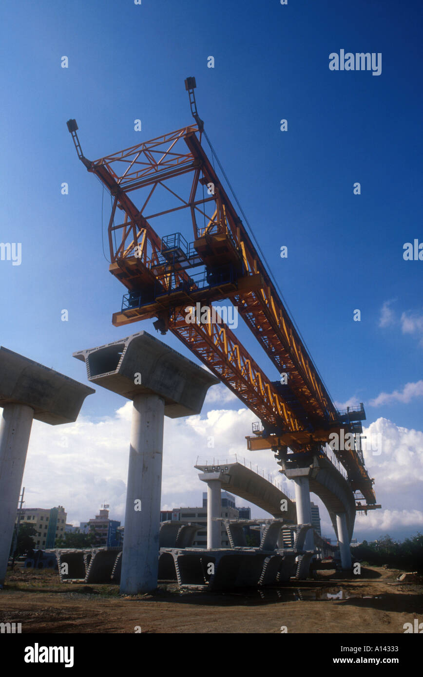Construction in progress of elevated urban rapid transit train in San ...