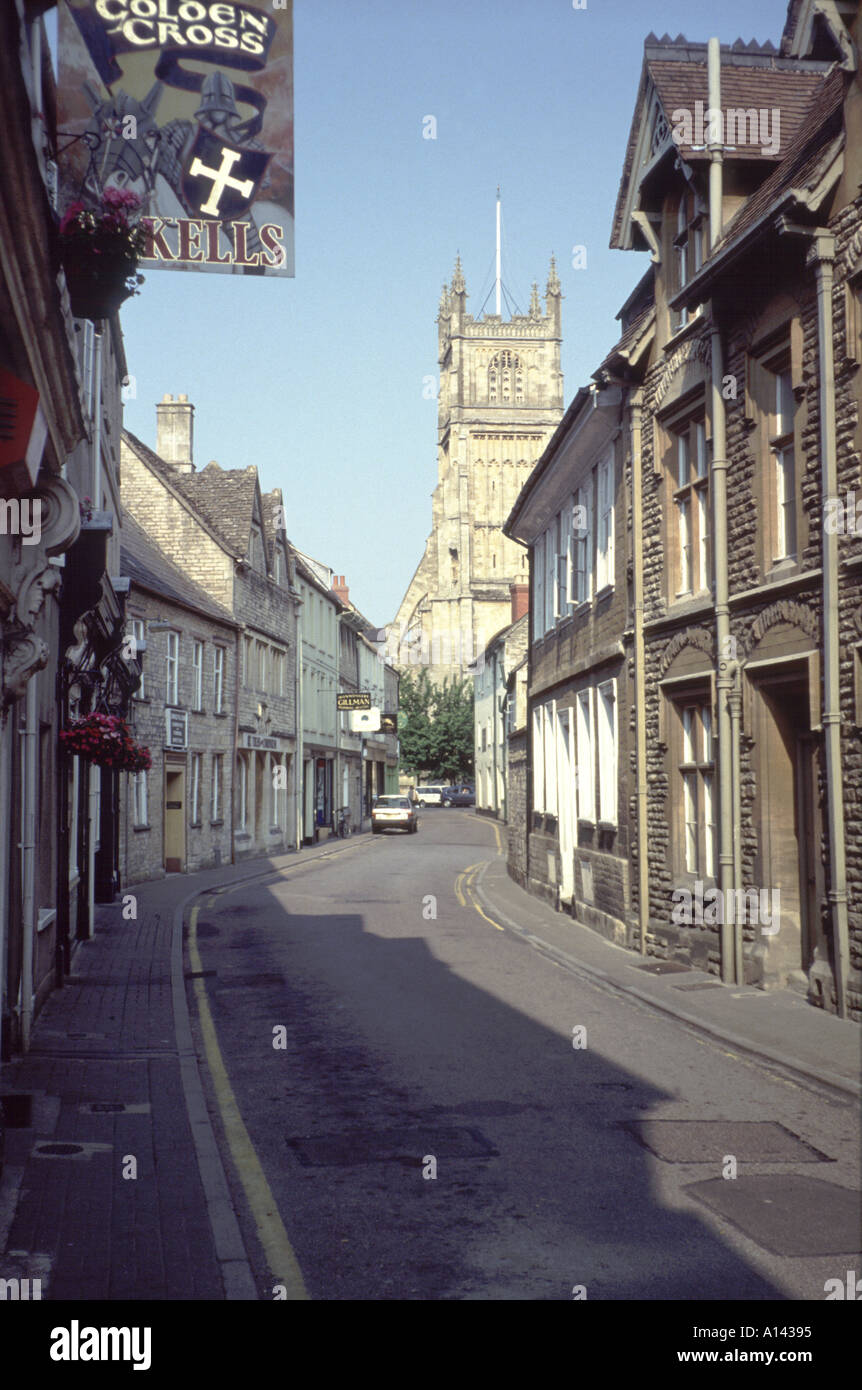 Abbey, Street scene, Cirencester, Cotswolds, Gloucestershire, England ...