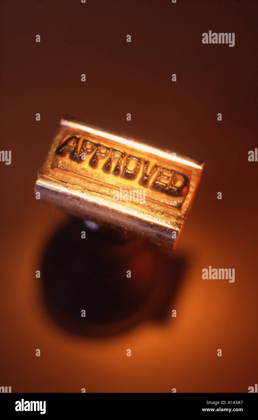 rubber stamp approved Stock Photo - Alamy