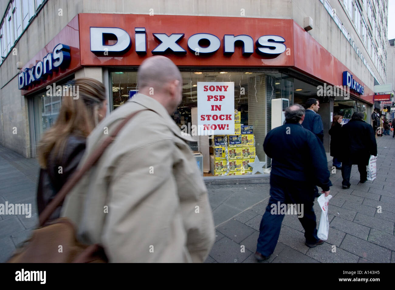Dixons electrical goods retailer in London Oxford Street, with Sony PSP ...