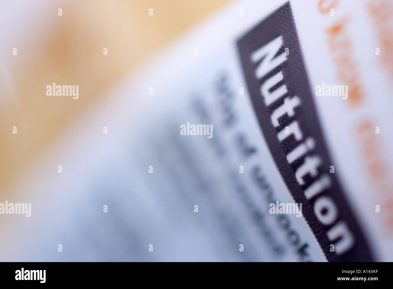 Nutrition Information Packet Food Stock Photos & Nutrition Information ...