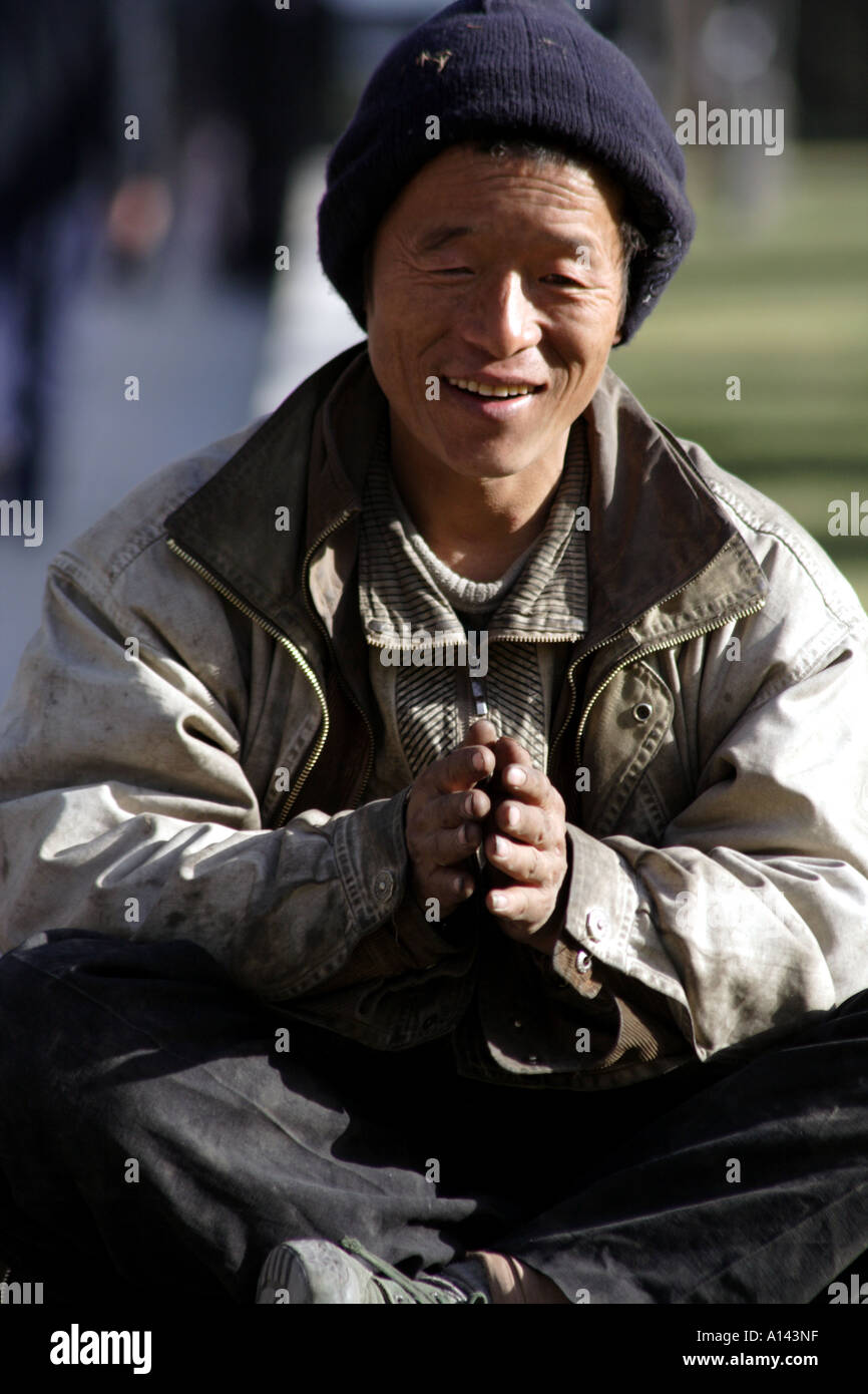 This homeless man is full of expressions in Beijing, China Stock Photo ...