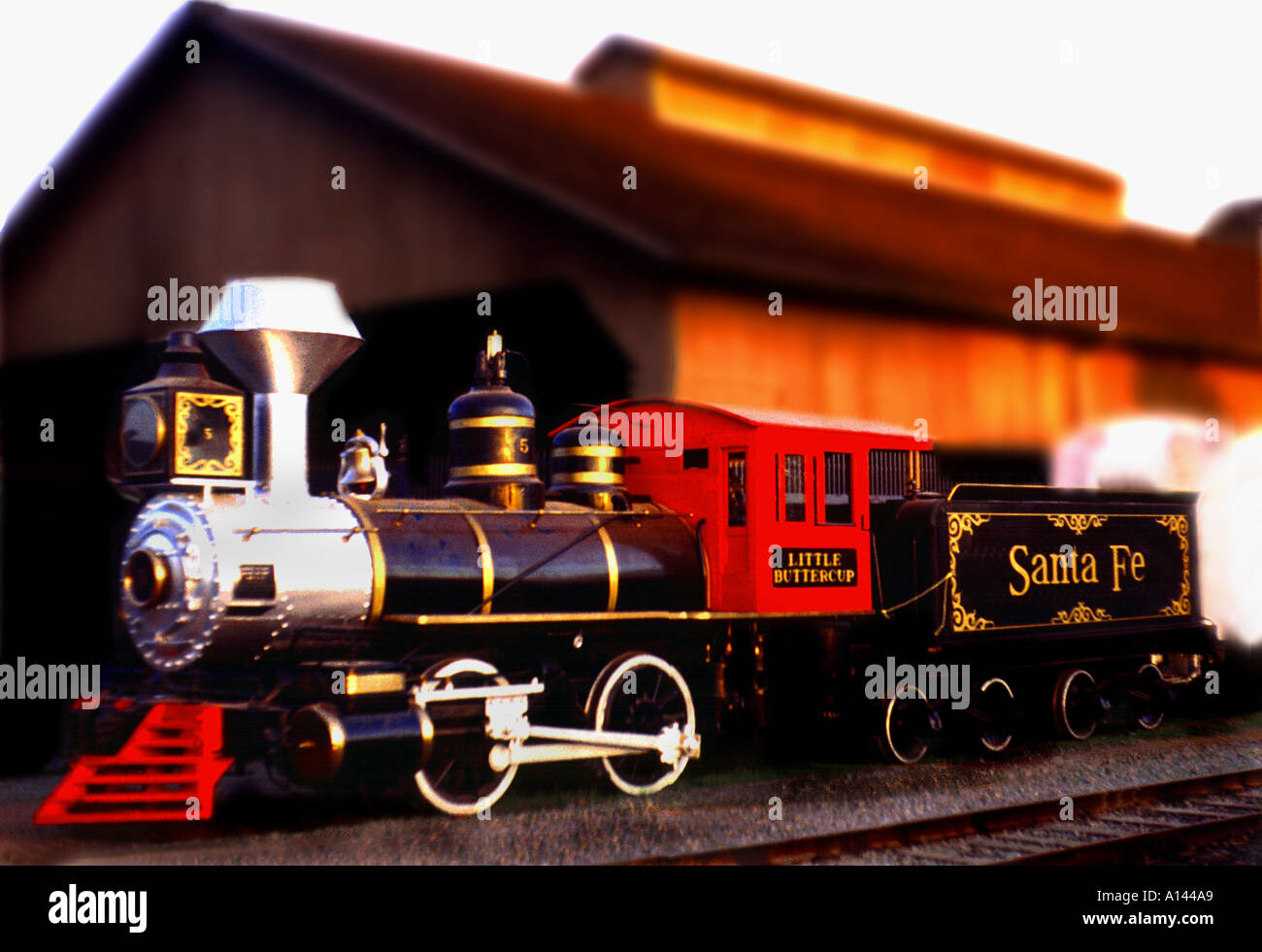 Side view of steam locomotive train engine Stock Photo - Alamy