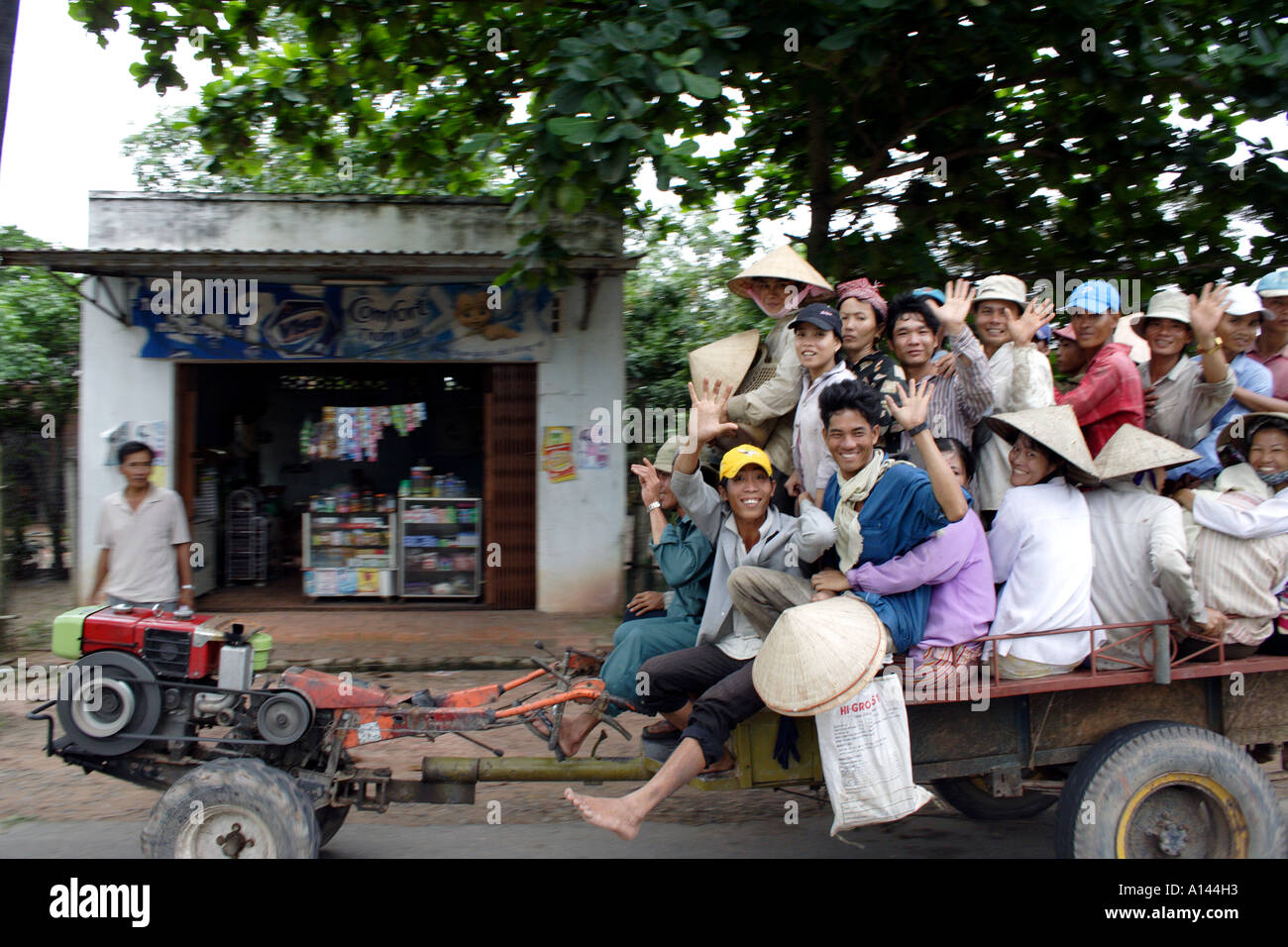 Public transportion in rural Vietnam near Saigon (HCMC Stock Photo - Alamy