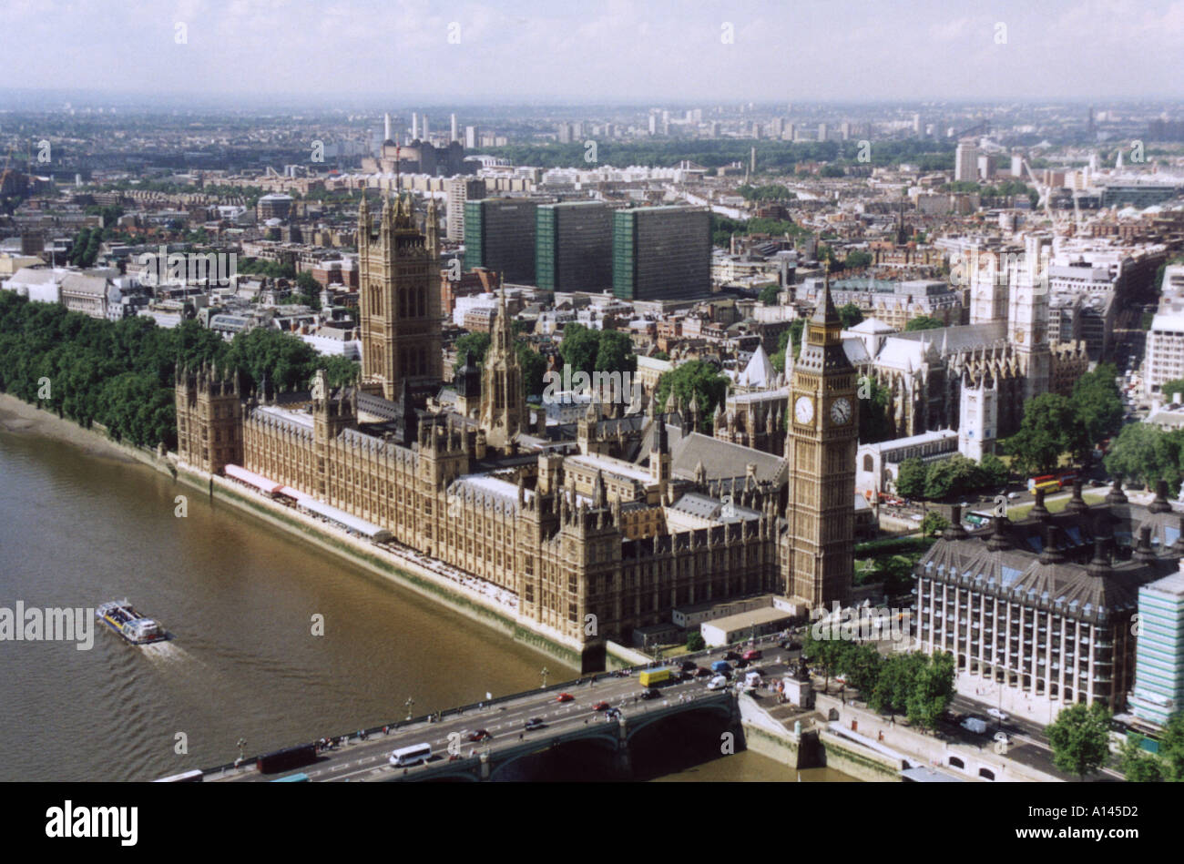 Aerial view of house of commons westminster hi-res stock photography ...