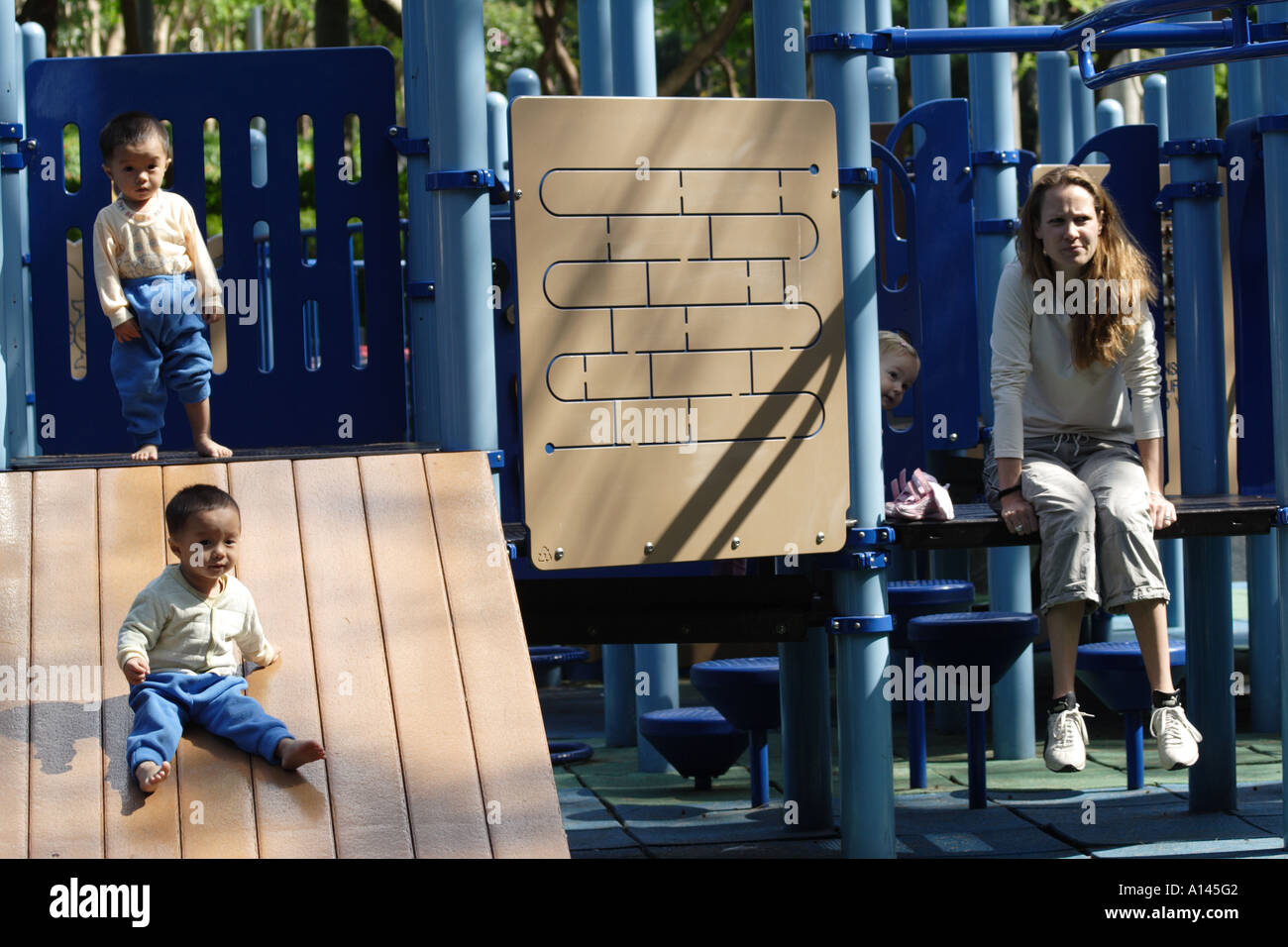 Playground scene, Victoria Park, Hong Kong Stock Photo - Alamy