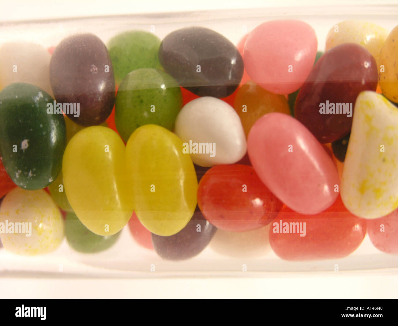 Jelly Bean sweets in a glass tube Stock Photo - Alamy