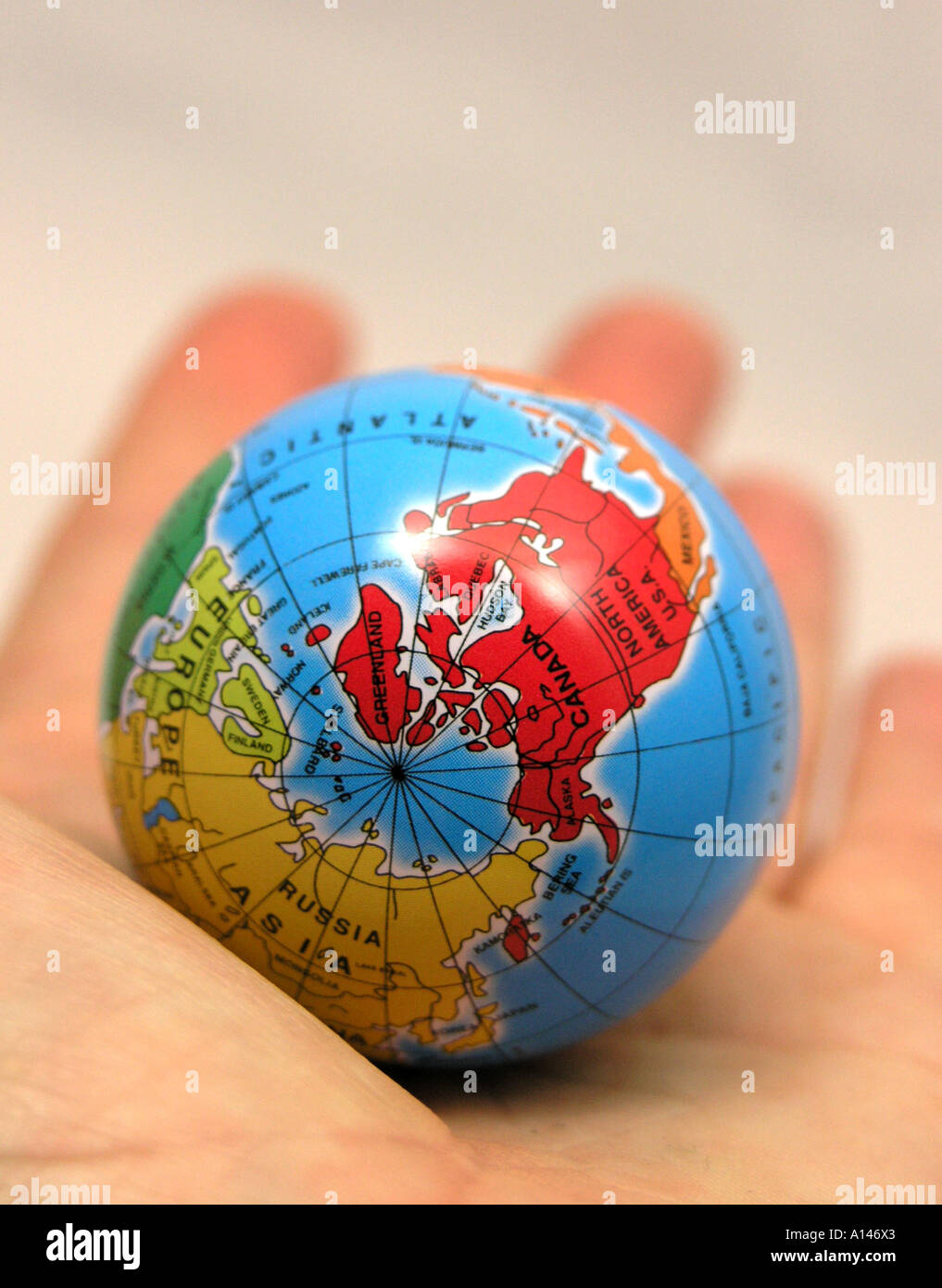 world in palm of a hand Stock Photo - Alamy