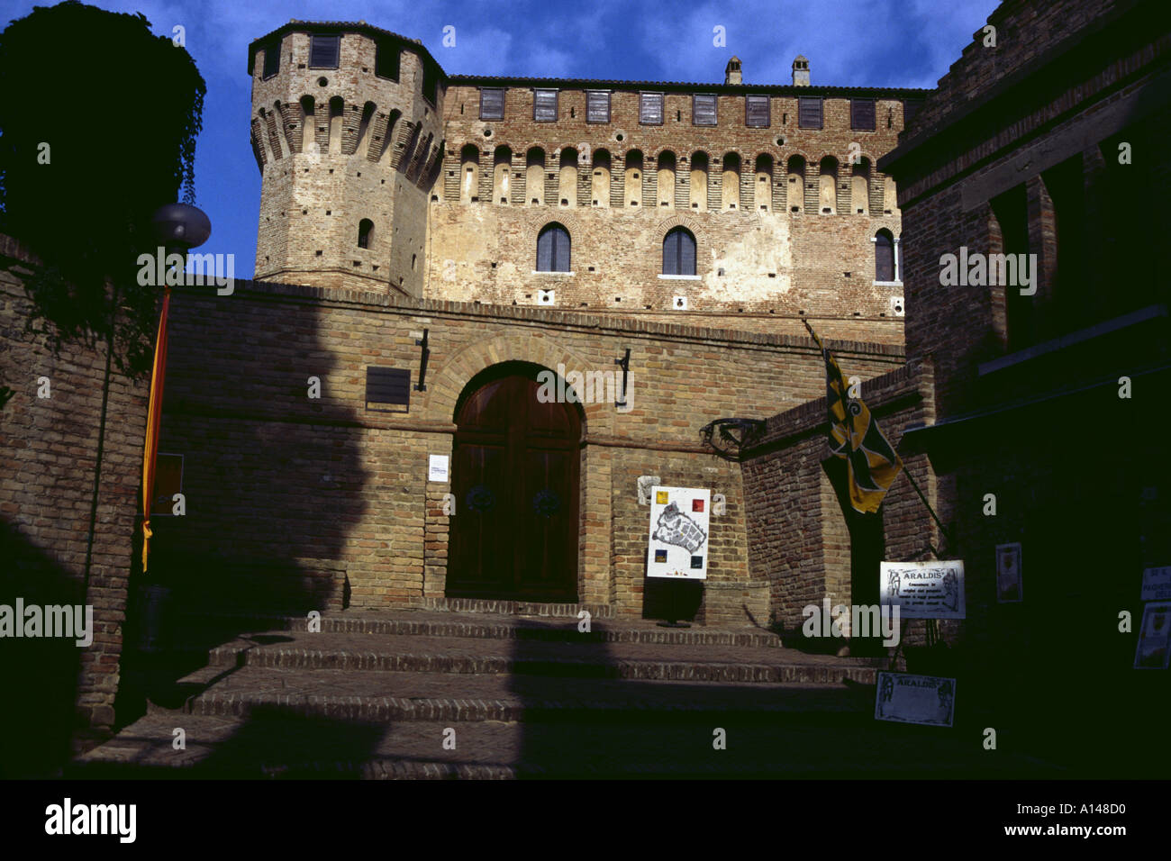 Italy Marche castello di Gradara inside Stock Photo - Alamy