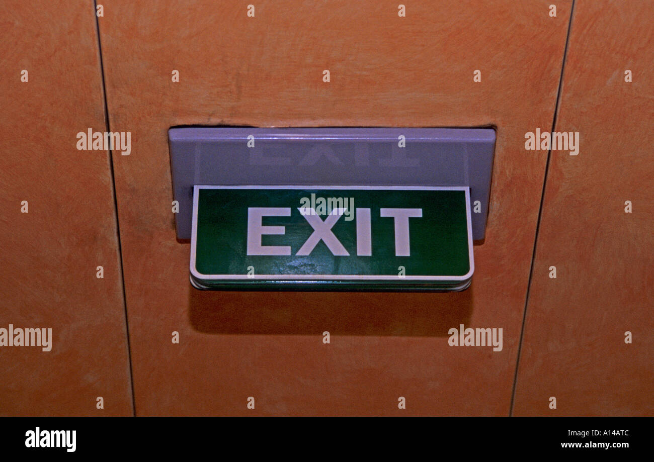 exit sign on the top Stock Photo - Alamy