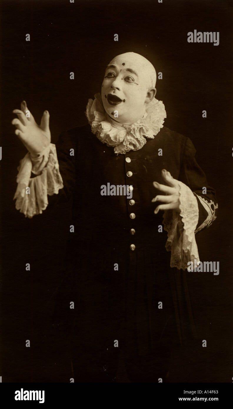 Elegant Clown with Ruffles Stock Photo - Alamy