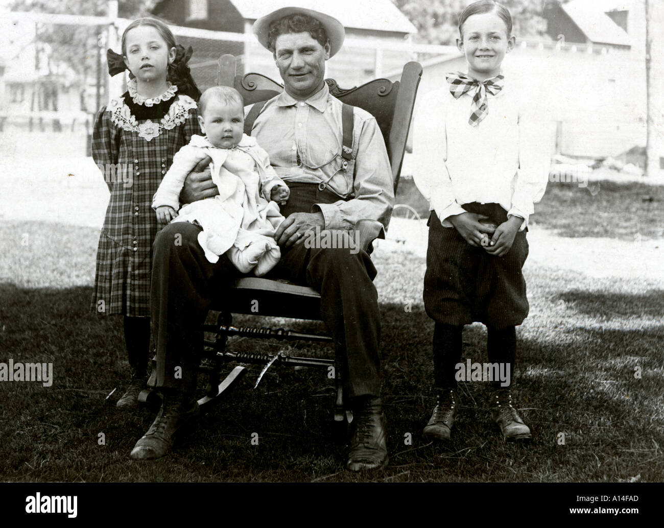 Widower and Children Stock Photo - Alamy