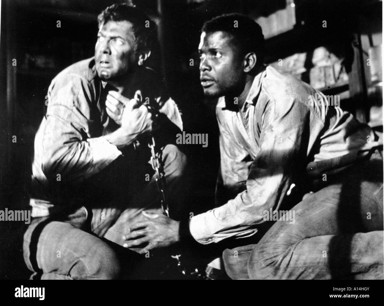 The defiant ones 1958 Stanley Kramer Tony Curtis Sidney Poitier Stock ...