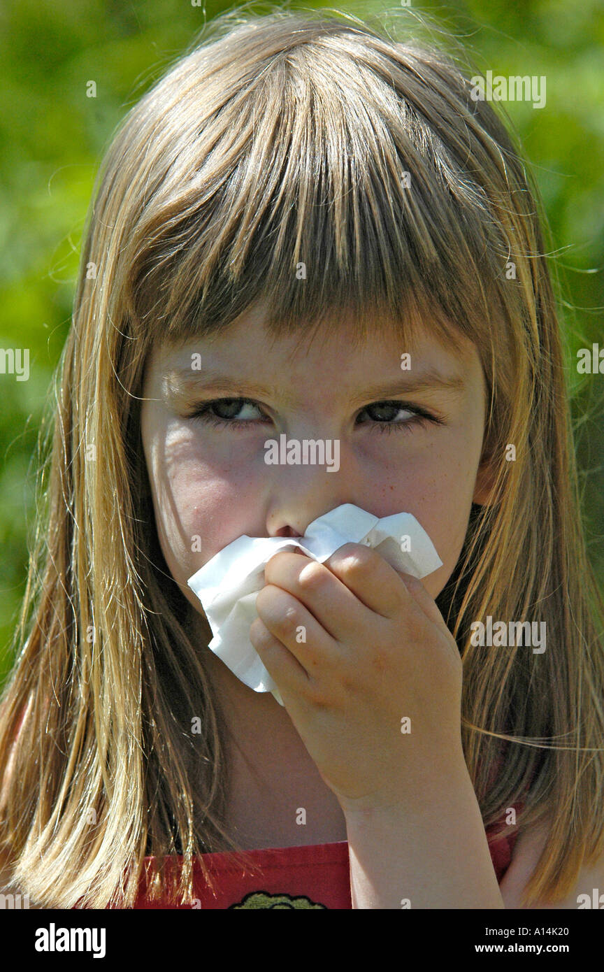child with allergy hayfever Stock Photo - Alamy