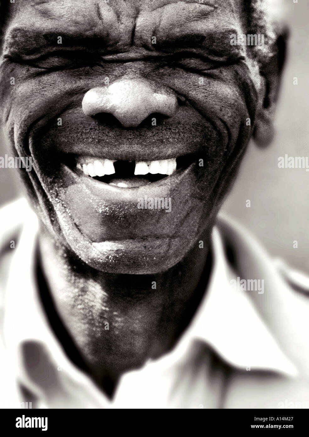 Black Man Smiling With No Teeth Black Man Smiling With No Teeth
