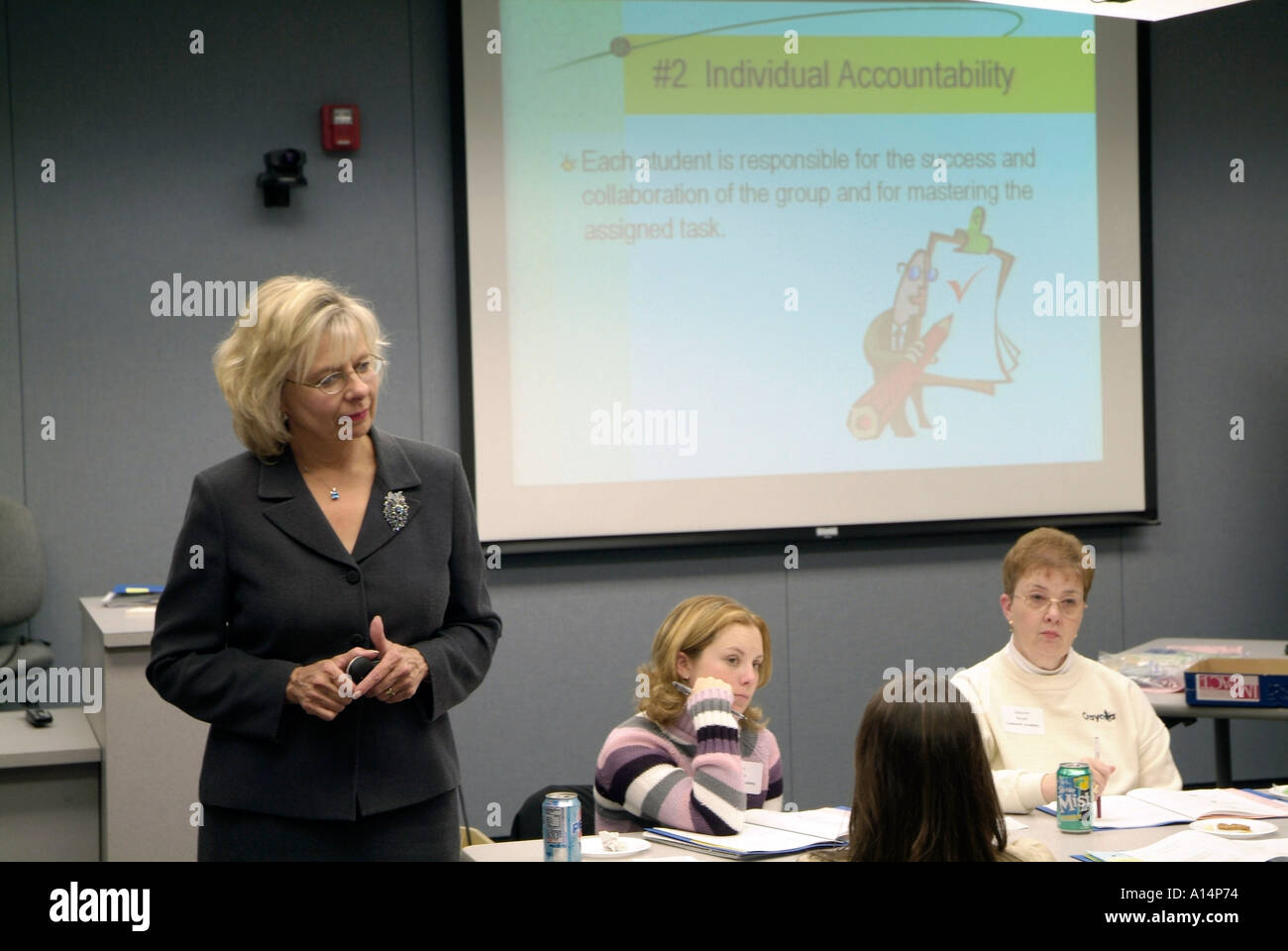 Michigan department of education power point presenter instructs public ...
