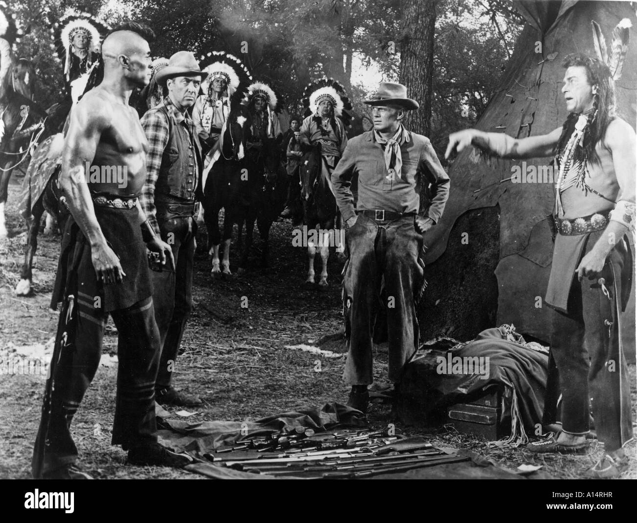 Two rode together 1961 John Ford James Stewart Richard Widmark Stock ...