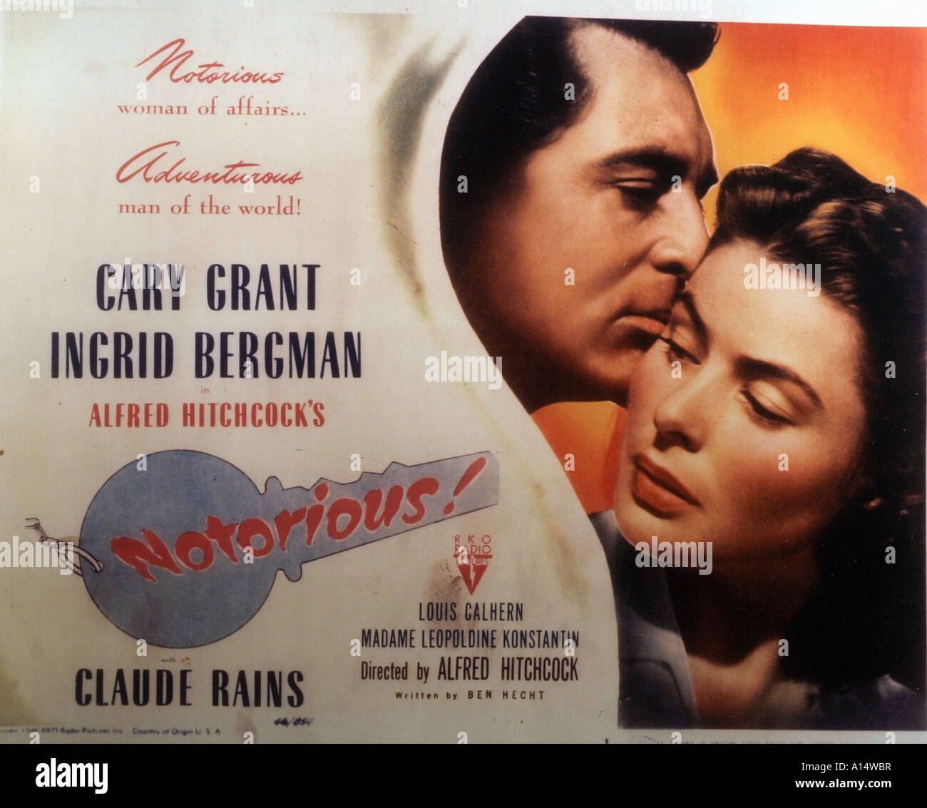 Notorious 1946 Alfred Hitchcock Ingrid Bergman Cary Grant Stock Photo - Alamy