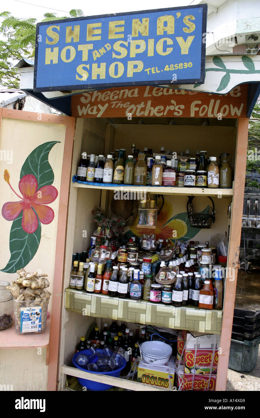 Sheenas Hot and Spicy shop situated on the market green in Clifton ...